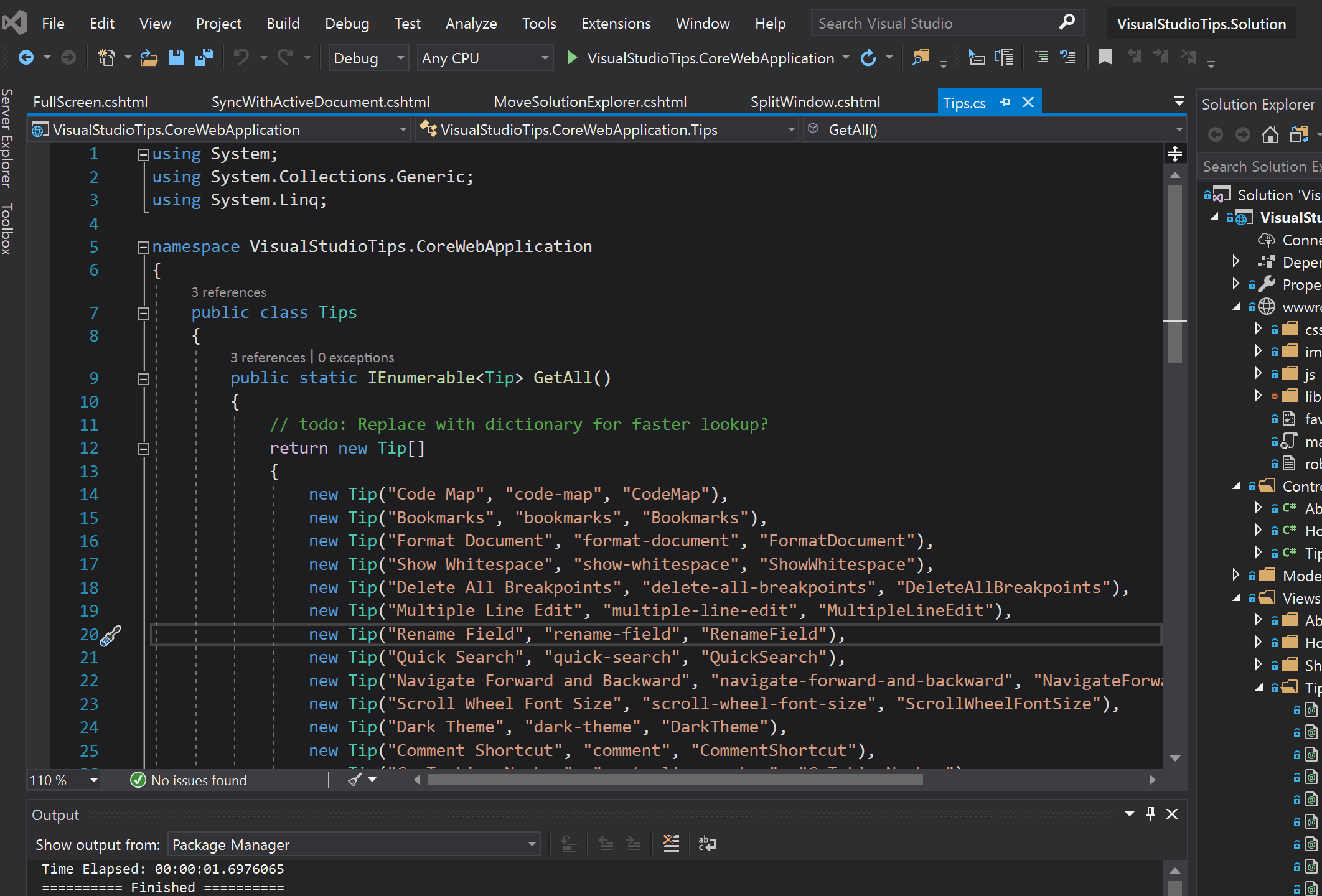Visual Studio Tips Split Window